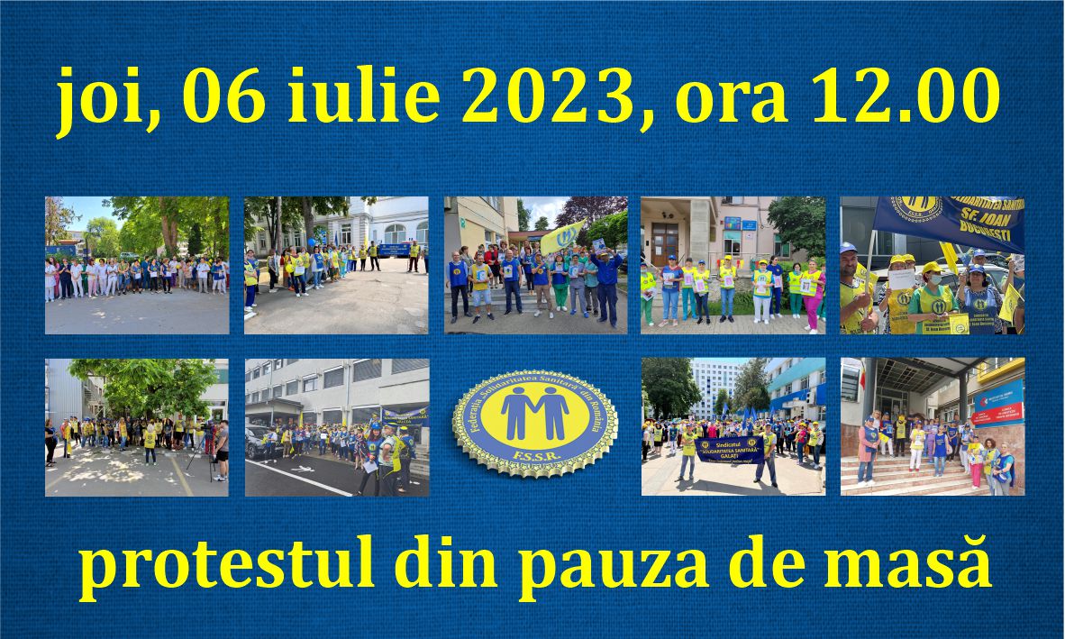 Protestul din pauza de masă – Semnături pentru GREVĂ ÎN SĂNĂTATE